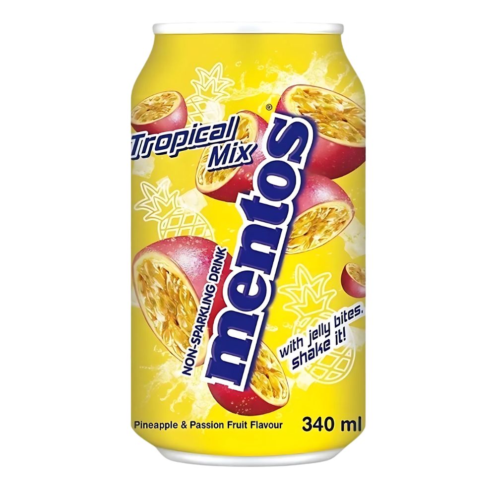 Mentos Tropical Mix Drink - bevanda con pezzetti di gelatina di cocco al gusto di mix tropicale ...