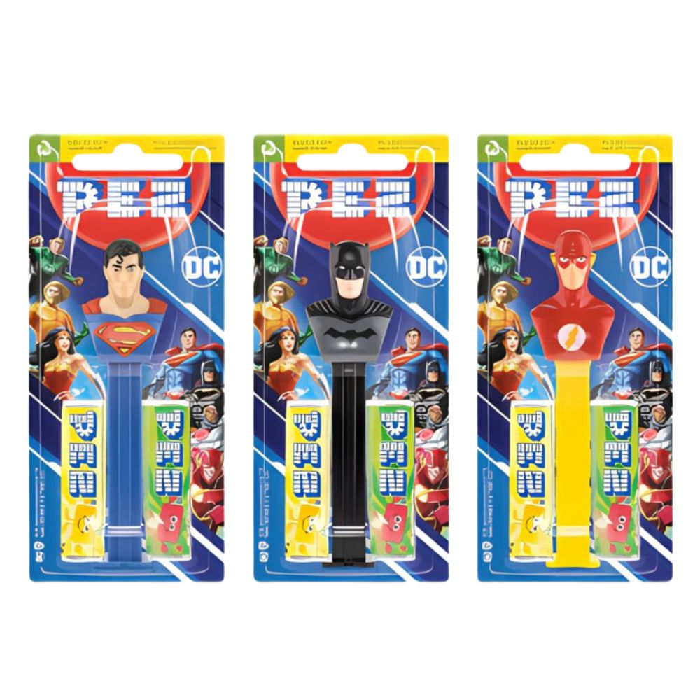 Pez DC Heroes - caramelle al gusto di frutta da 17 g – American Uncle