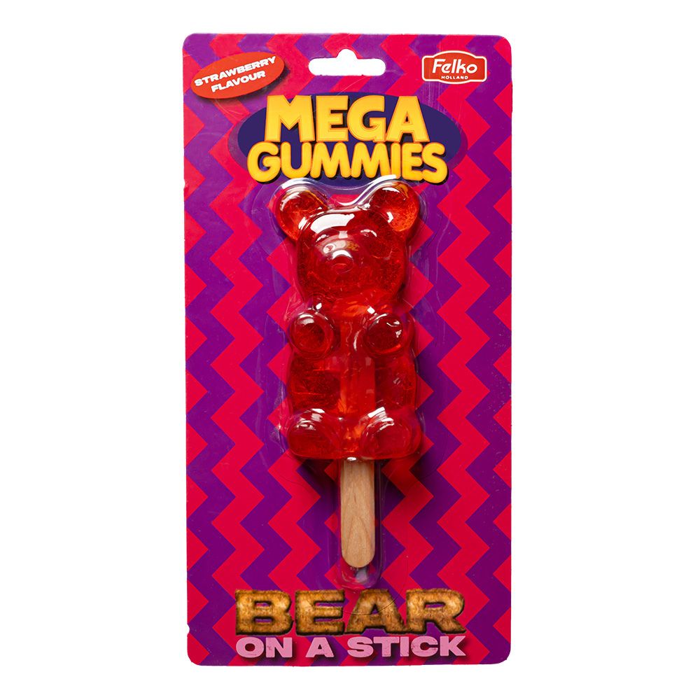 Mega Gummies Bear On A Stick - caramella gommosa gigante dalla forma di orso da 120g – American ...