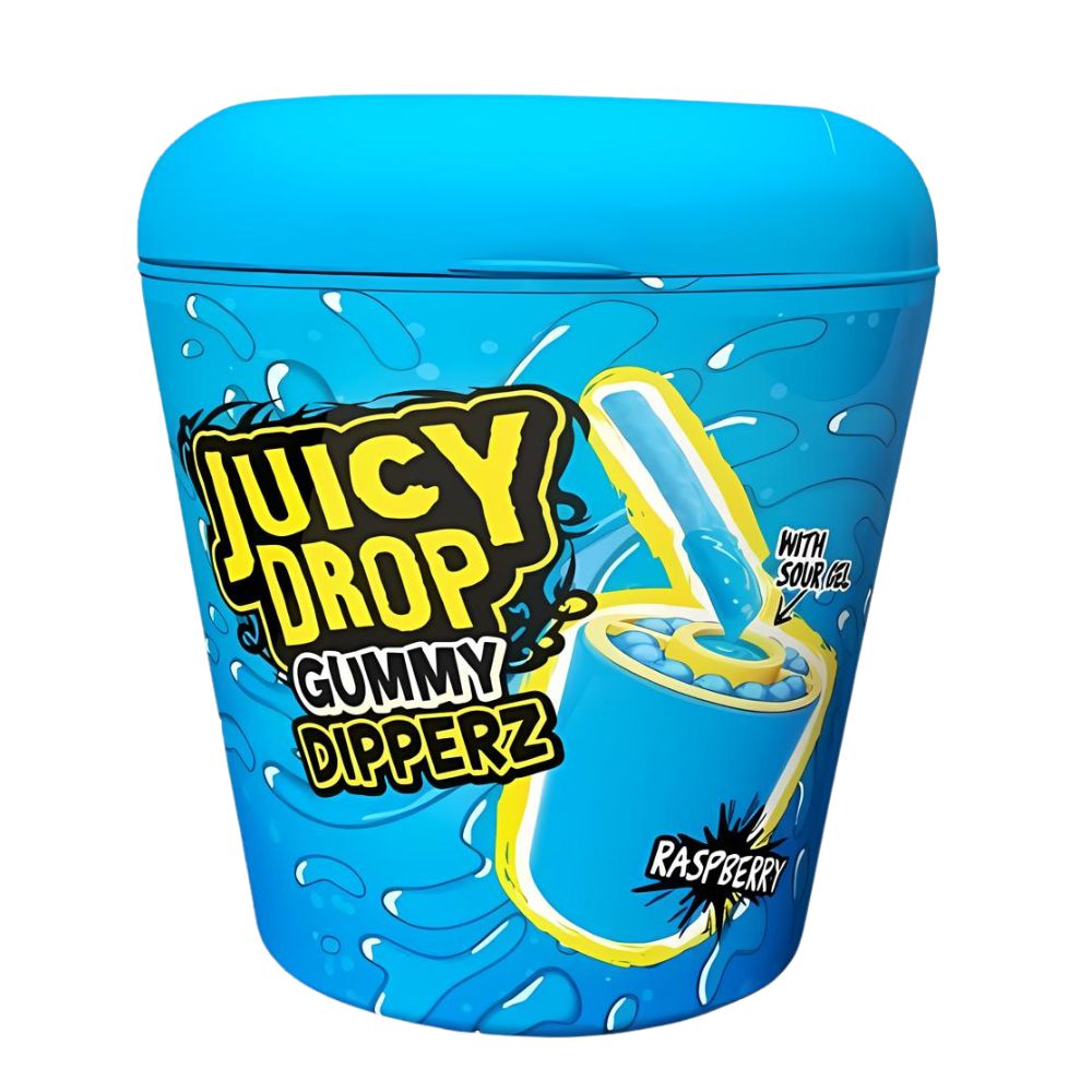 Bazooka Juicy Drop Gummy Dipperz Raspberry, caramelle gommose e gel al ...