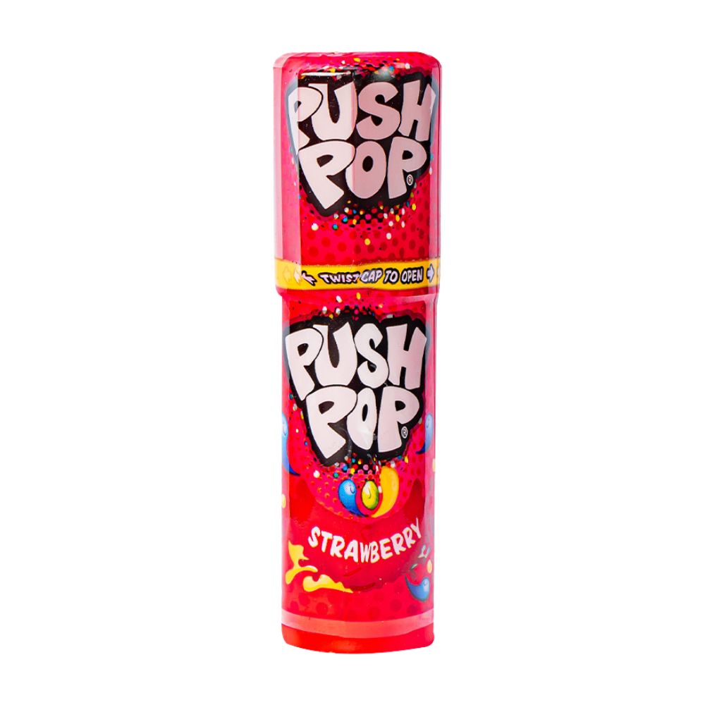 Bazooka Push Pop Strawberry - caramella dura al gusto di fragola da 15g ...
