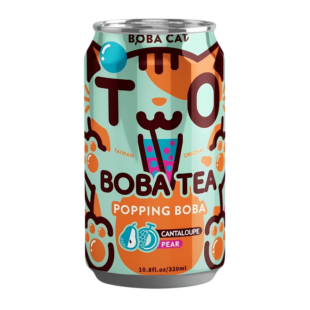 Boba Cat Cantaloupe and Pear - bubble tea melone cantalupo e pera da ...