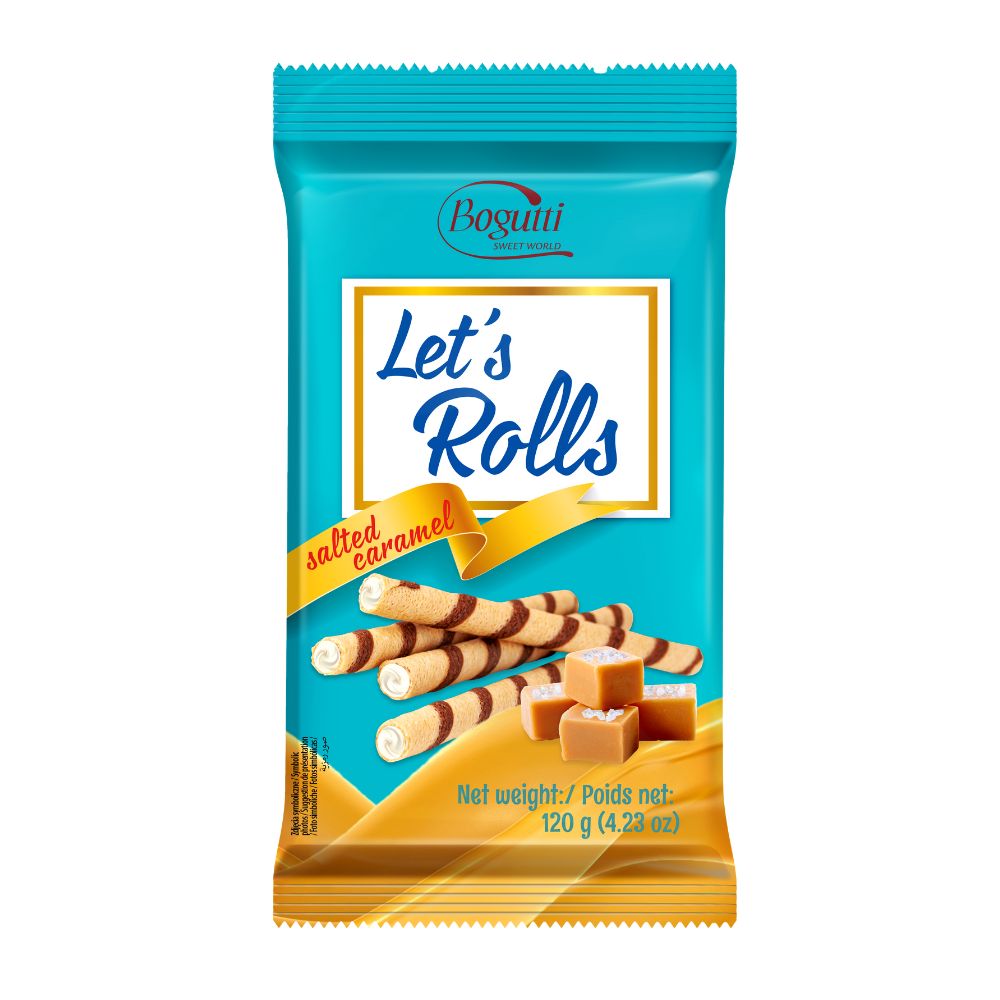 Bogutti Let's Rolls Salted Caramel - wafer con crema al caramello ...