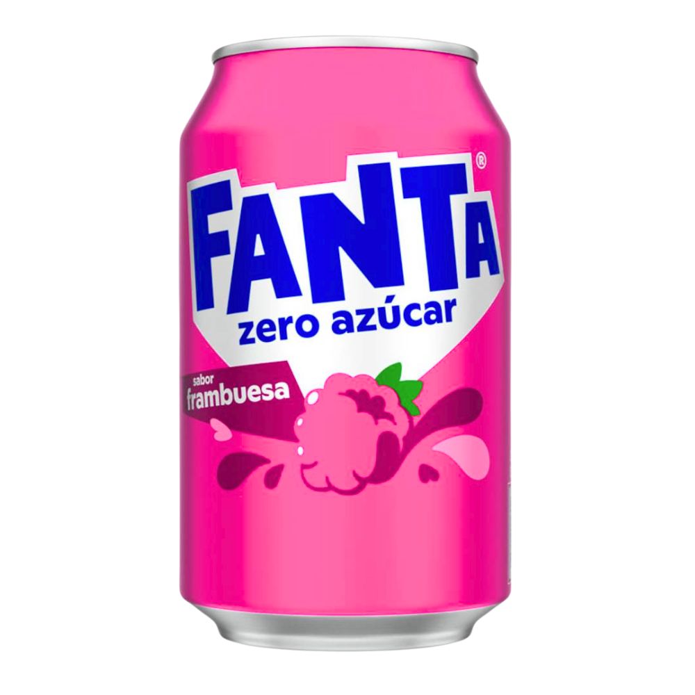 Fanta Frambuesa Zero Sugar - bevanda al gusto di lampone da 330ml ...