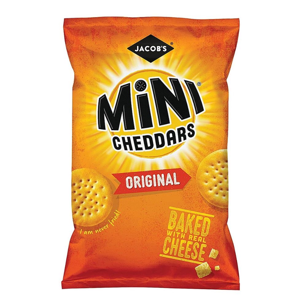 Jacobs Mini Cheddars Crackers Original - crackers al gusto di cheddar ...