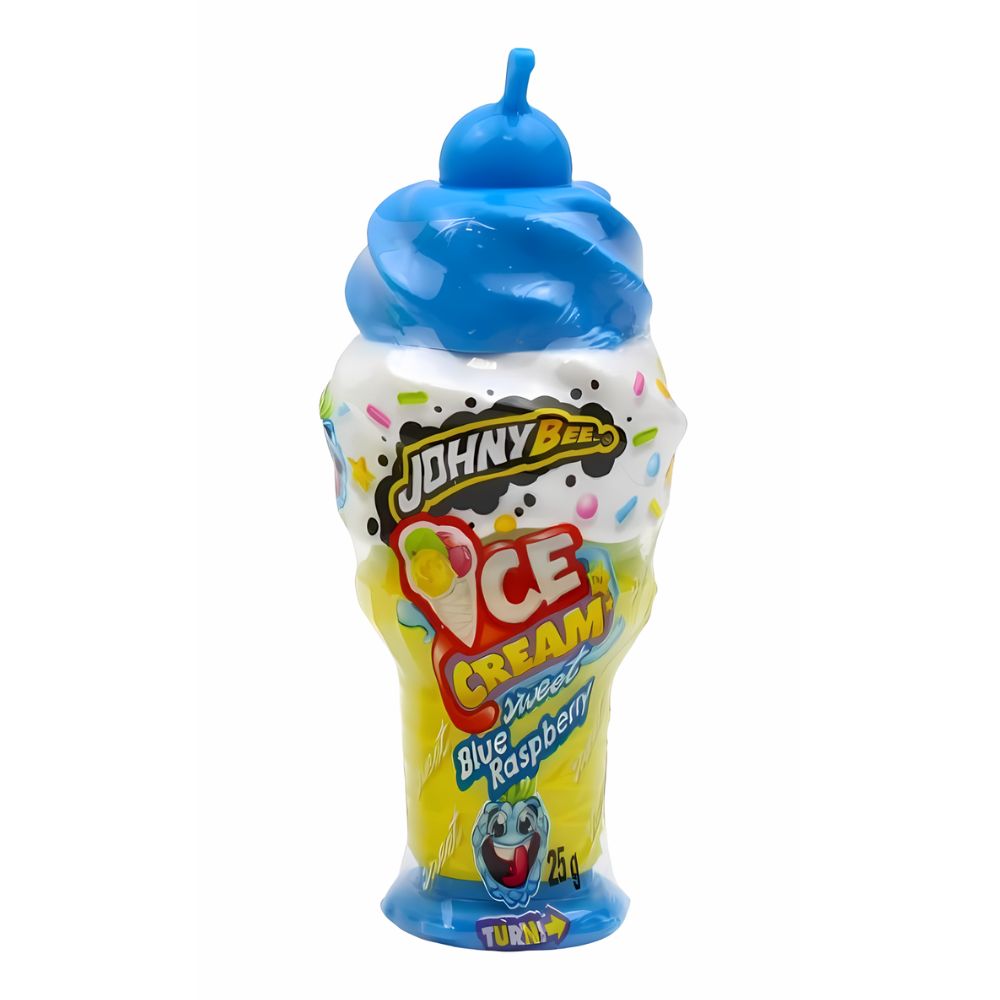 Johny Bee Blue Raspberry Ice Cream Squeeze Gel - caramella al gusto di ...