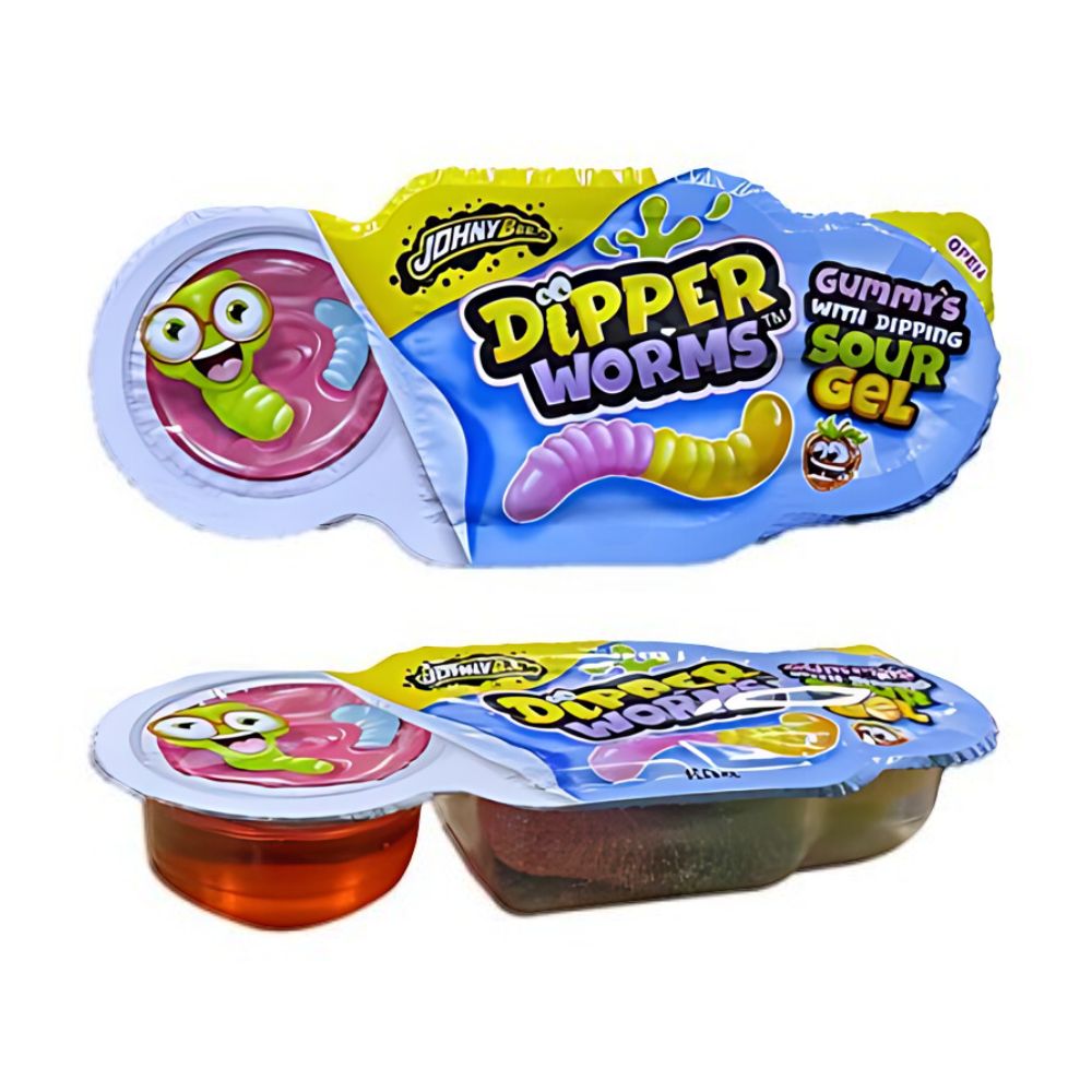 Johny Bee Dipper Worms - caramelle gommose al gusto di frutta da 60g ...