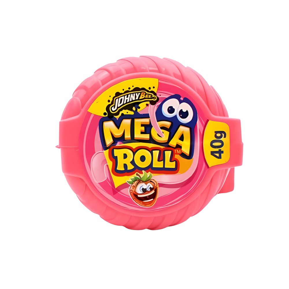 Johny Bee Mega Roll Strawberry Bubble Gum - gomma da masticare al gusto ...