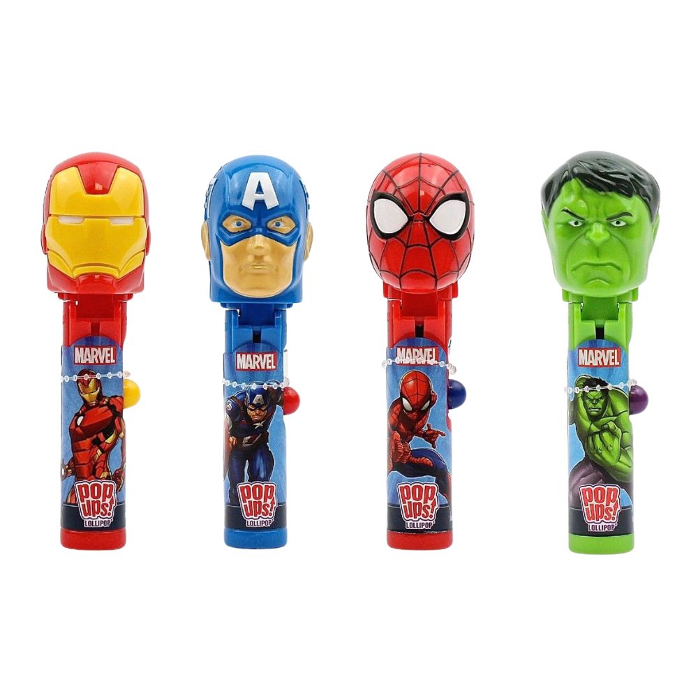 Marvel Pop Ups Lollipop - lecca lecca al gusto di fragola e personaggio ...