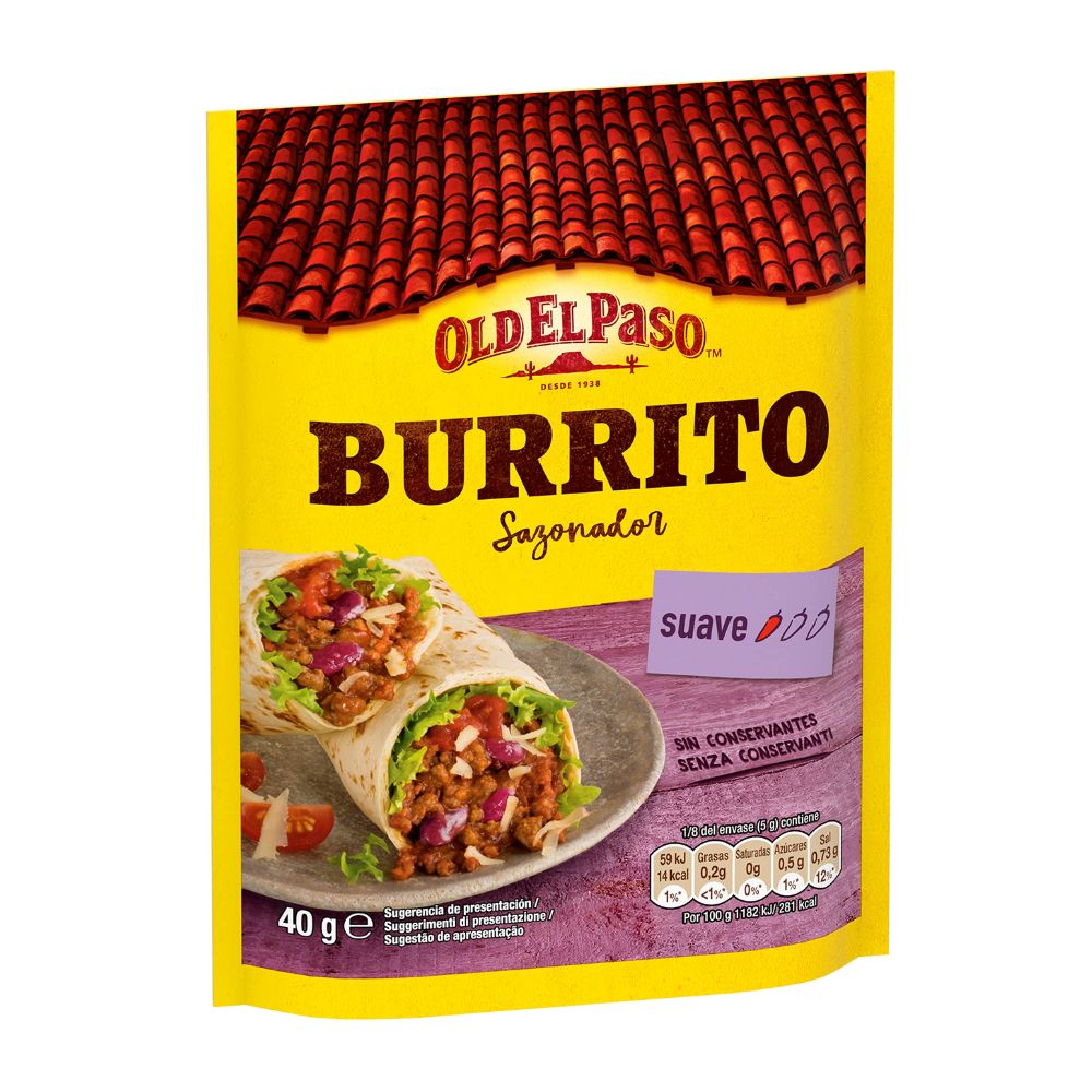 Old El Paso Burrito Sazonador - mix di condimento per burrito da 40g ...