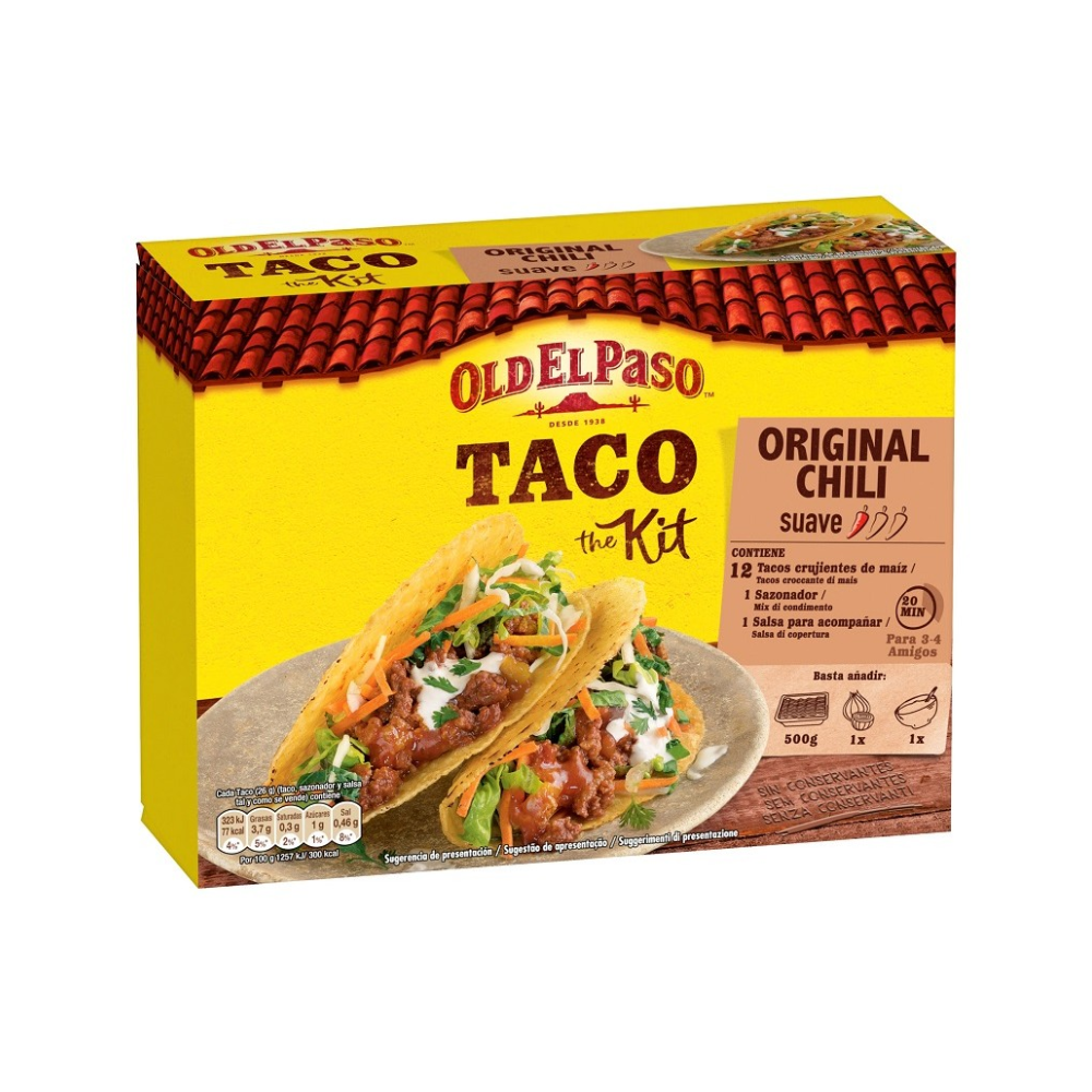 Old El Paso Taco The Kit - kit per taco con mix di condimento da 308g ...