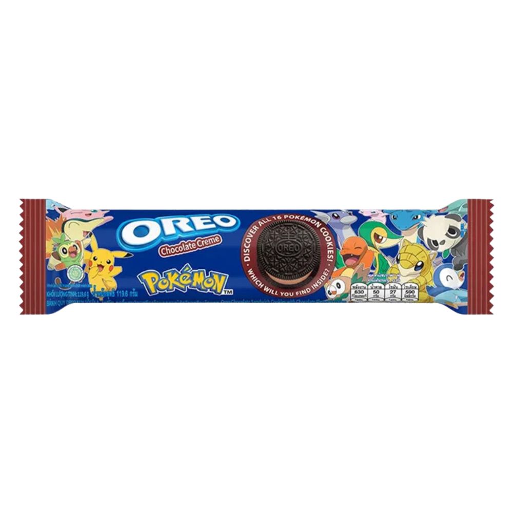 Oreo Pokemon Chocolate Creme - biscotti con crema al cioccolato da 119 ...