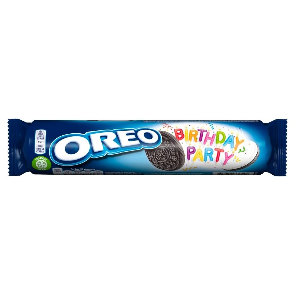 Oreo Birthday Party - biscotti alla vaniglia e cioccolato da 154g ...