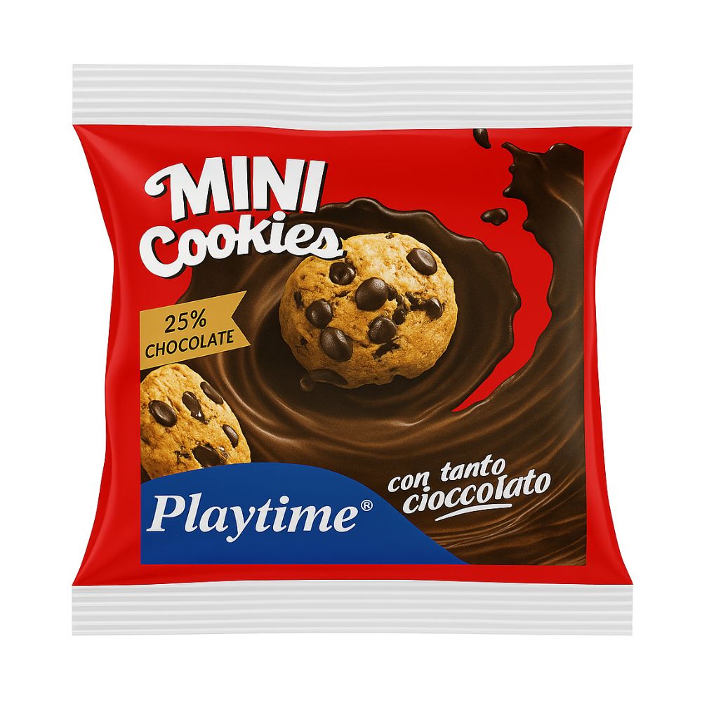 Playtime Mini Cookies - biscotti con gocce di cioccolato da 50g ...