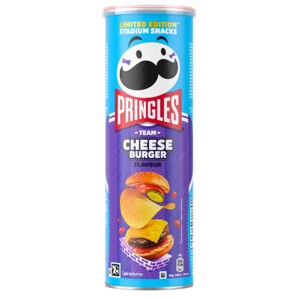 Pringles Team Cheeseburger Flavour Limited Edition - patatine al gusto ...