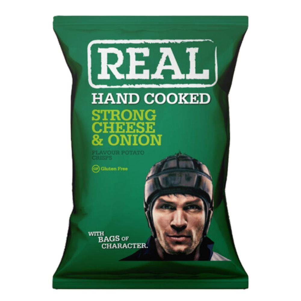 Real Strong Cheese And Onion Flavour Potato Crisps - patatine fritte al ...
