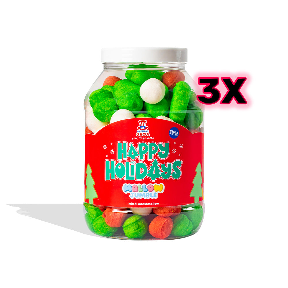 3 Mallow Jumble Happy Holidays - 3 barattoli di marshmallow da comporre ...