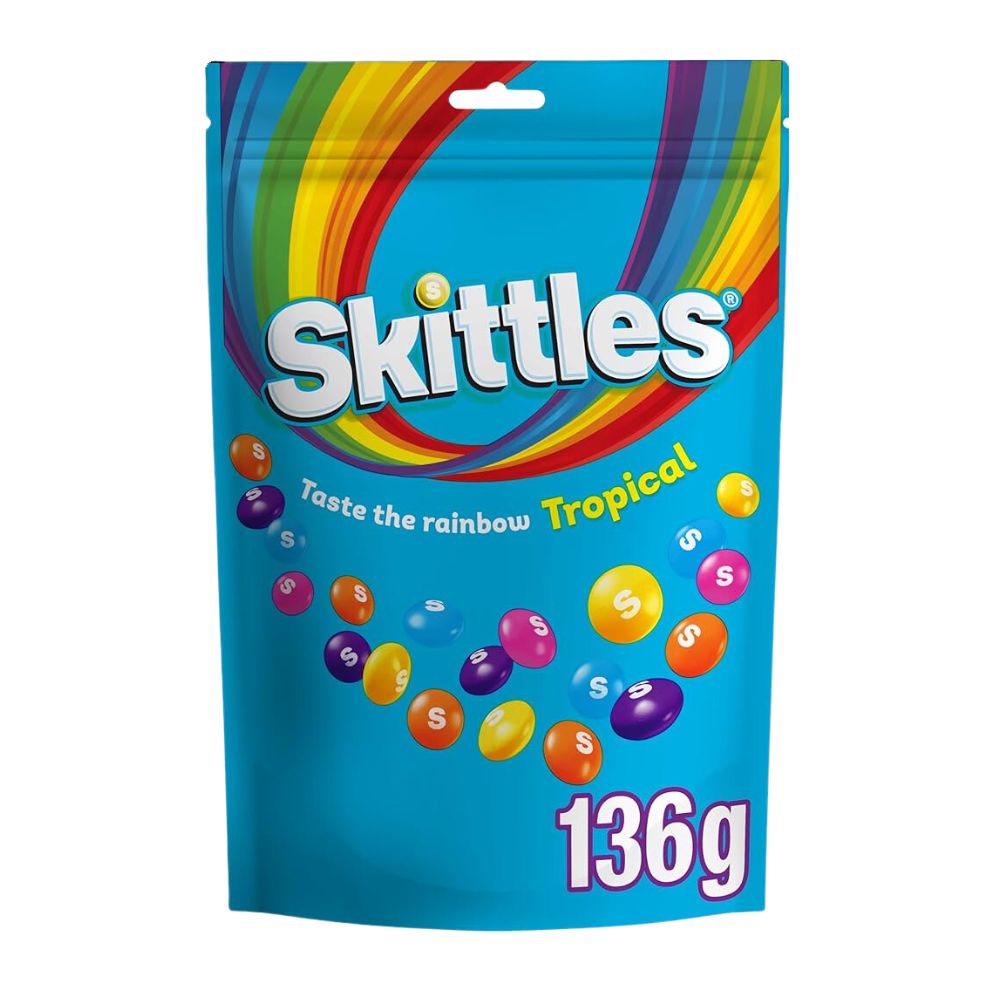 Skittles Tropical Pouch - caramelle gommose al gusto di frutta ...