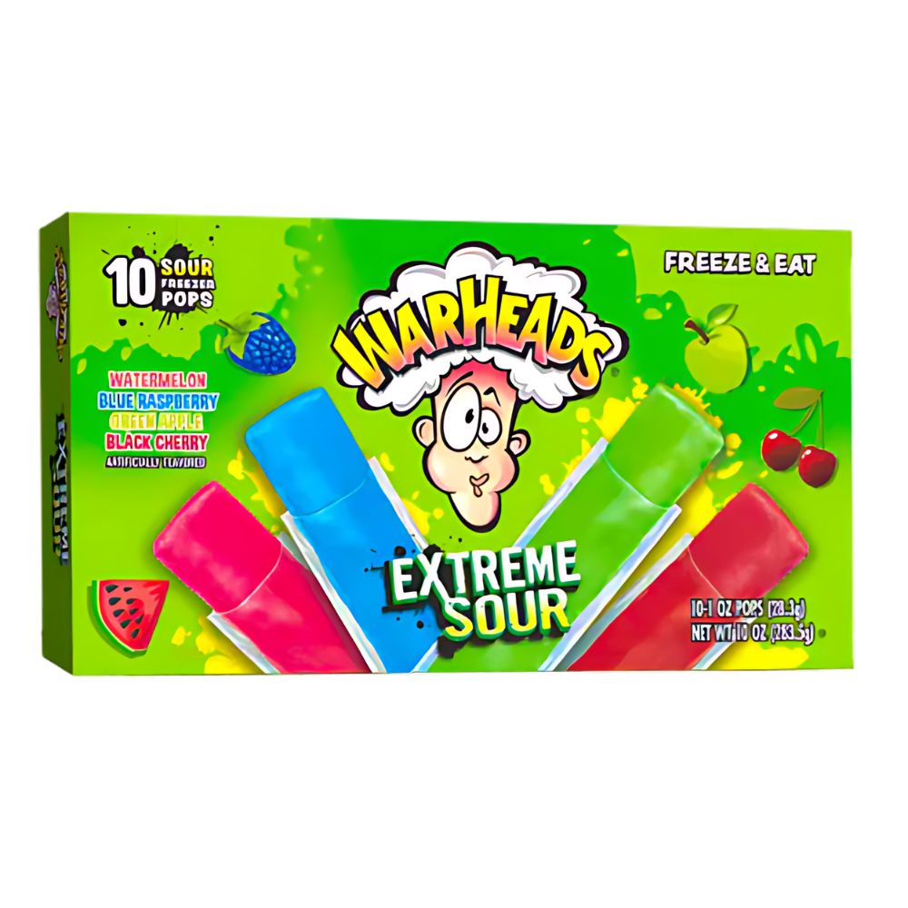 Warheads Freezer Pops Sour - ghiaccioli aspri alla frutta da 283g ...