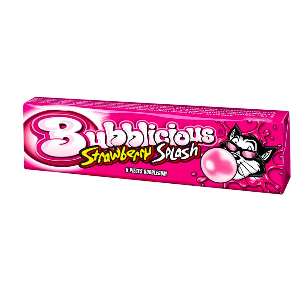 Bubblicious Strawberry Splash - gomme alla fragola da 38g – American Uncle