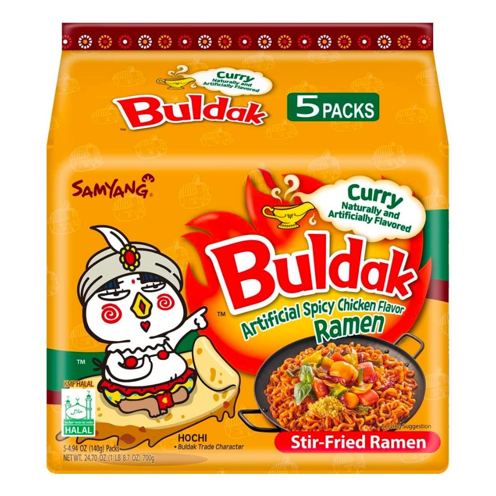 Samyang Buldak Hot Chicken Flavor Ramen Curry - 5 porzioni di ramen al ...