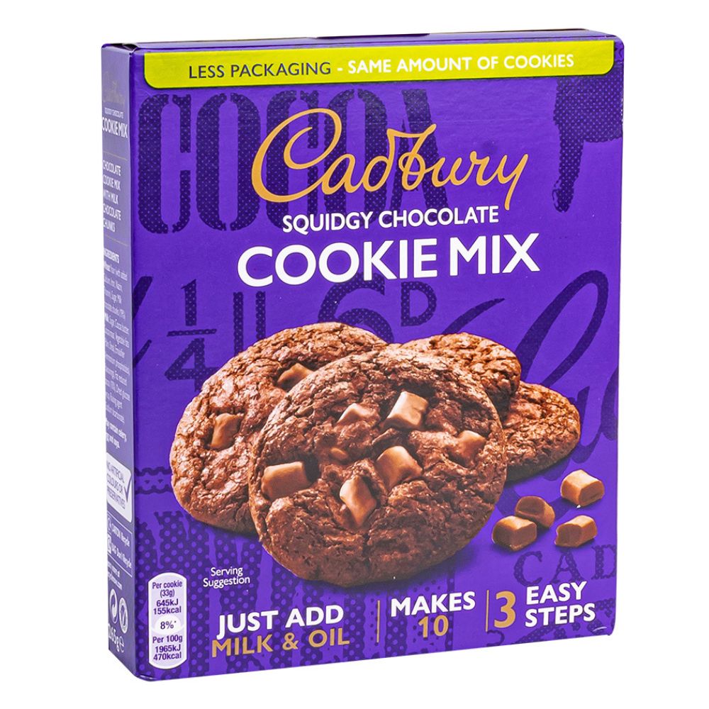 Cadbury Squidgy Chocolate Cookie Mix - preparato per cookie da 265g ...