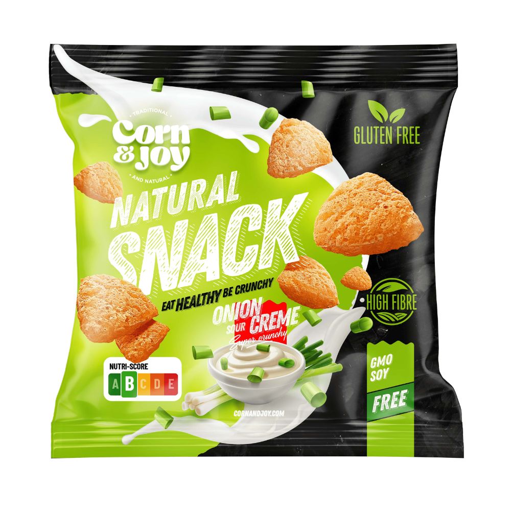 Corn&Joy Natural Snack Onion and Sour Cream - snack di mais al sapore ...