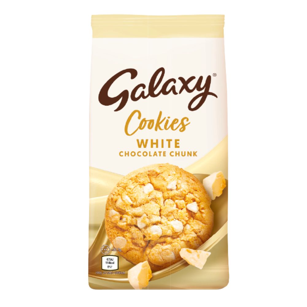 Galaxy Cookies White Chocolate Chunk - biscotti al cioccolato bianco da ...