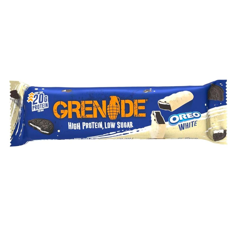 Grenade Oreo White - barretta proteica gusto Oreo e cioccolato bianco ...