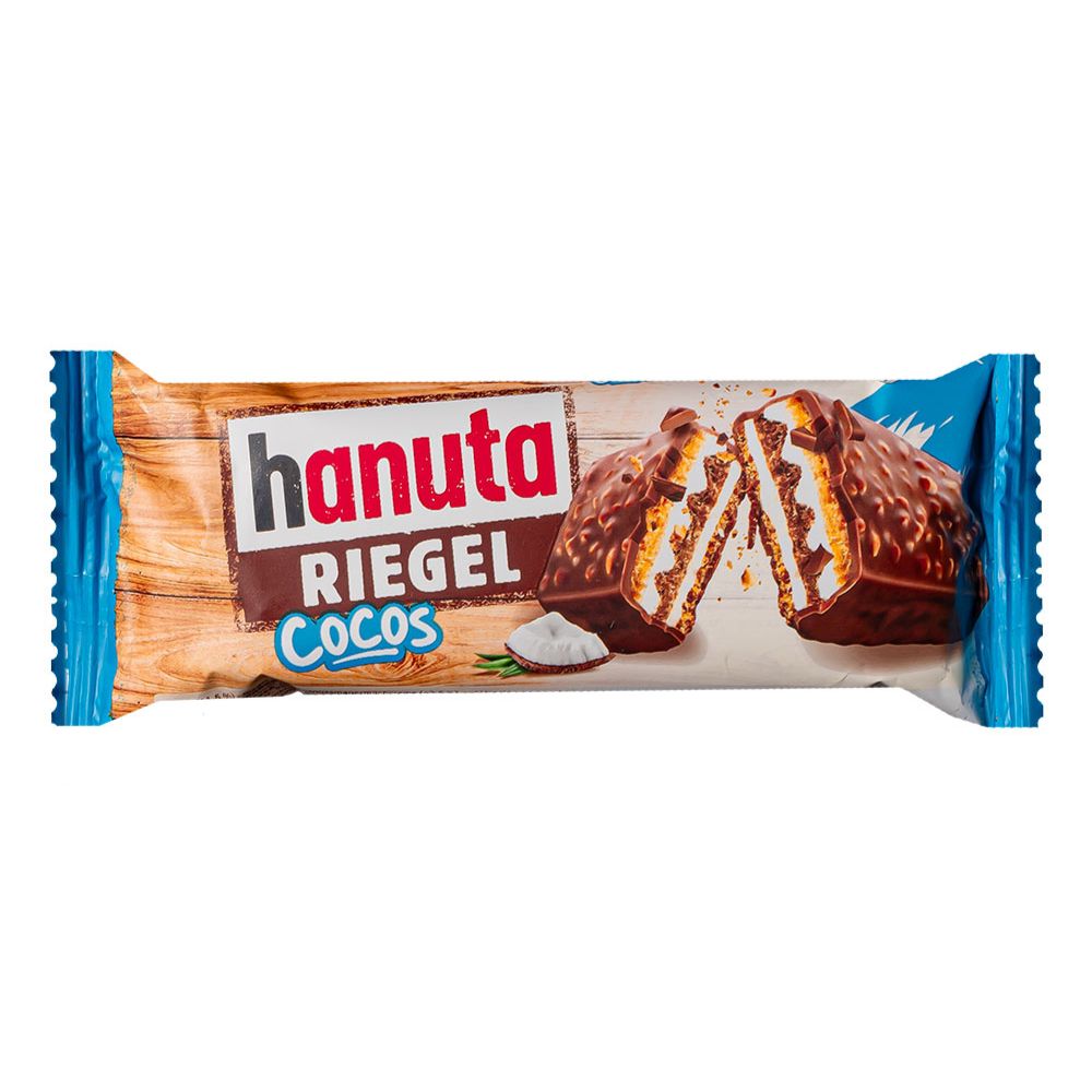 Ferrero Hanuta Riegel Cocos - barretta di wafer ripiena di crema al ...