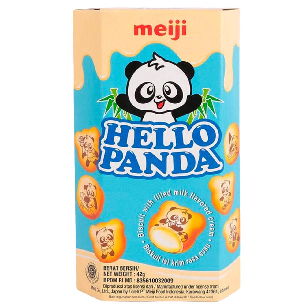 Meiji Hello Panda Milk Cream - biscotti ripieni di crema al latte da ...