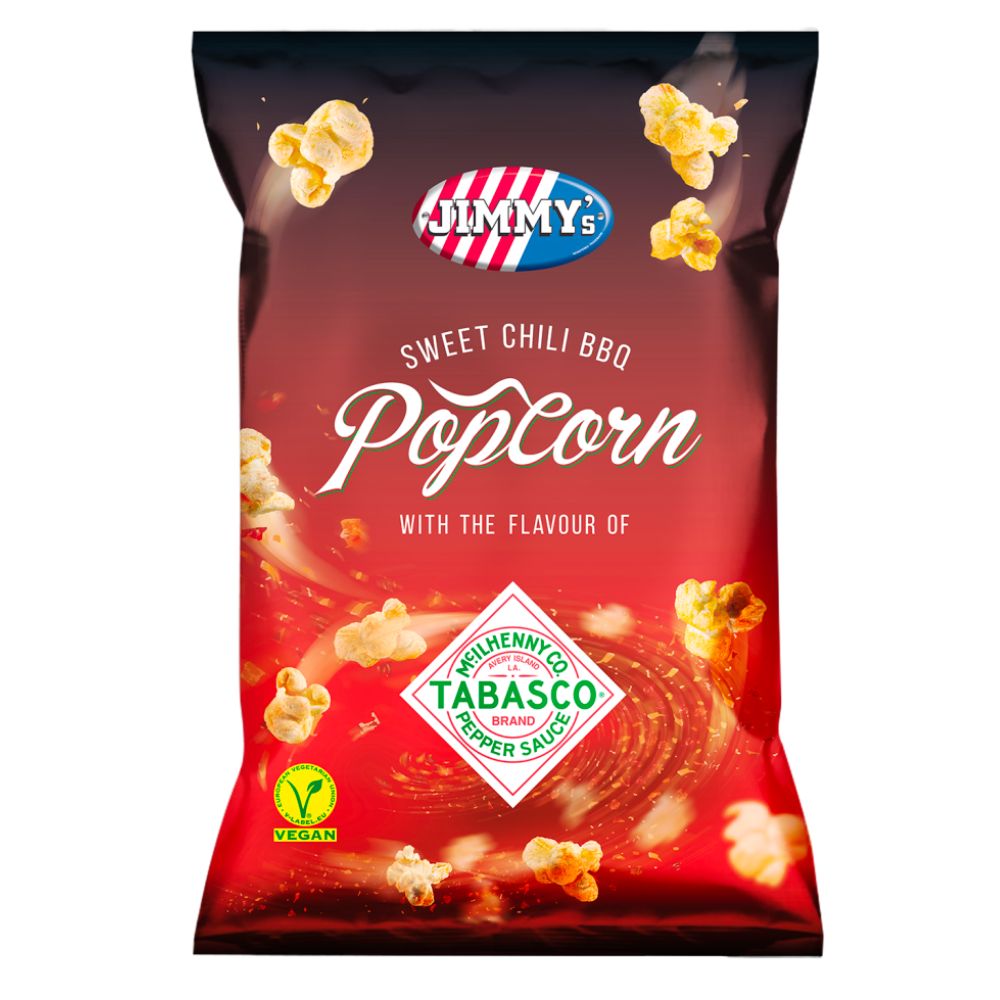 Jimmy's Tabasco Popcorn BBQ - popcorn al gusto di salsa barbecue e ...