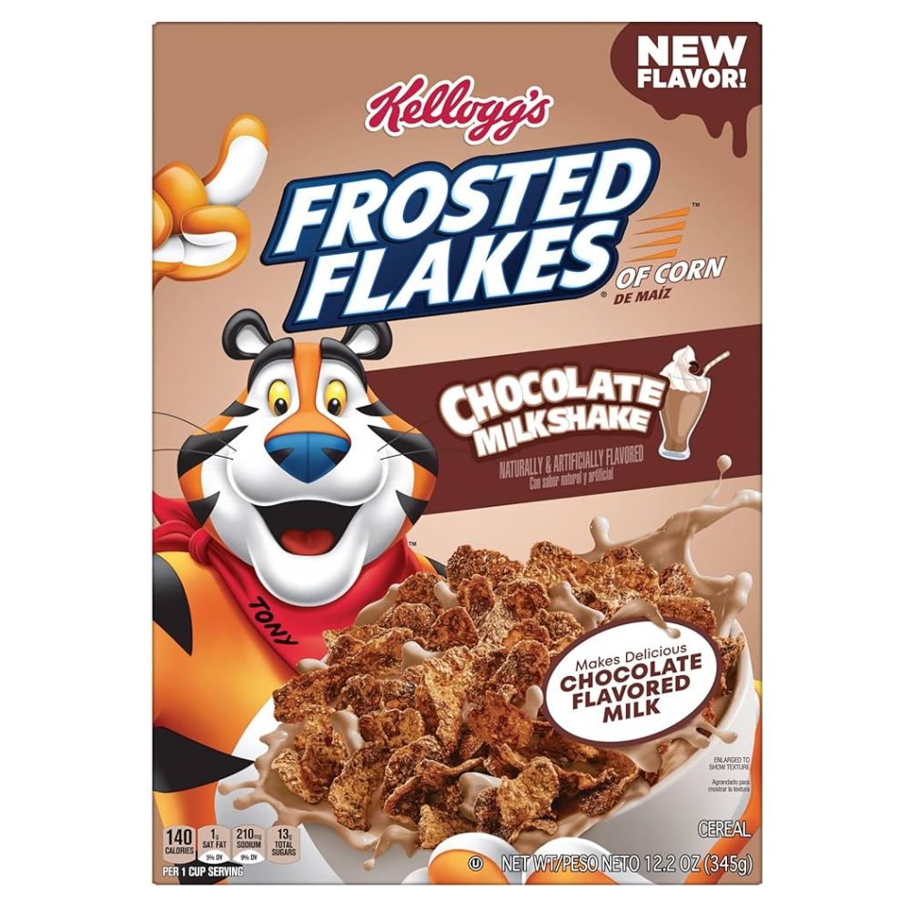 Kellogg's Frosted Flakes Chocolate Milkshake - fiocchi di mais al gusto ...