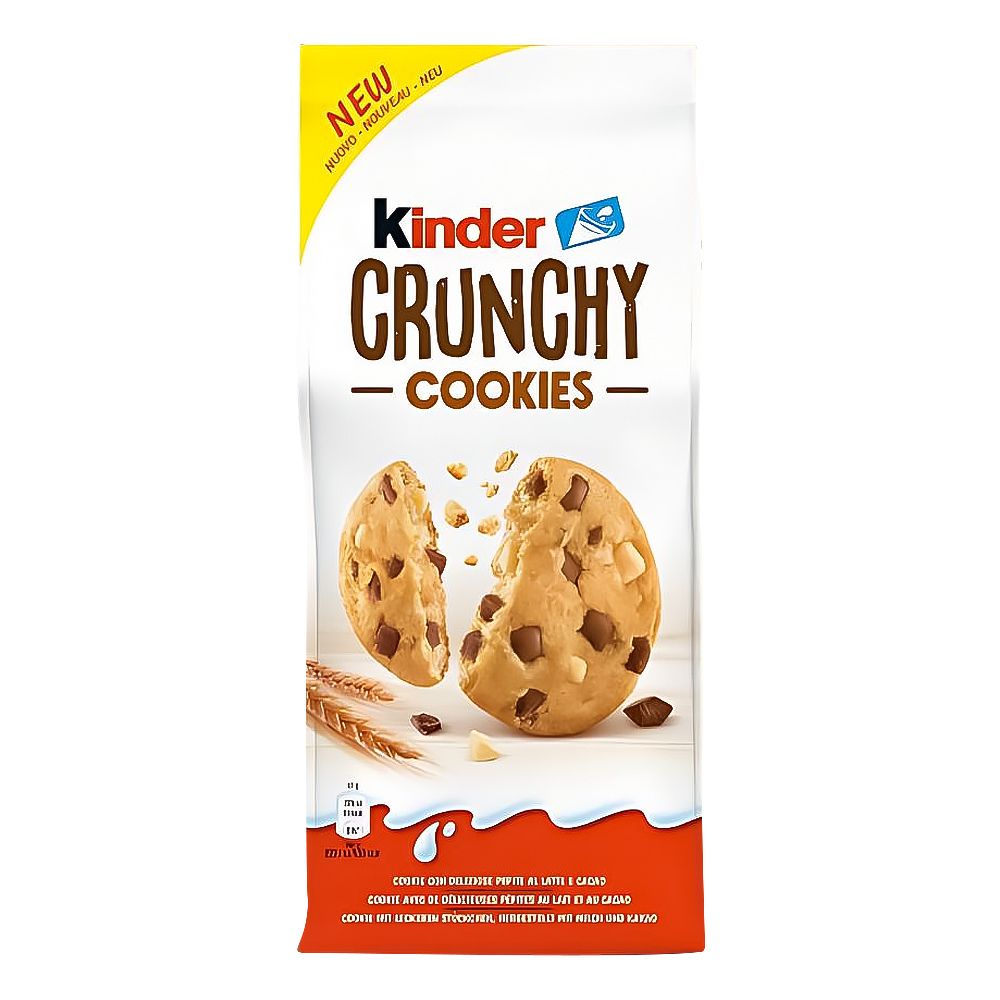 Kinder Crunchy Cookies - biscotti con gocce di cioccolato Kinder da ...