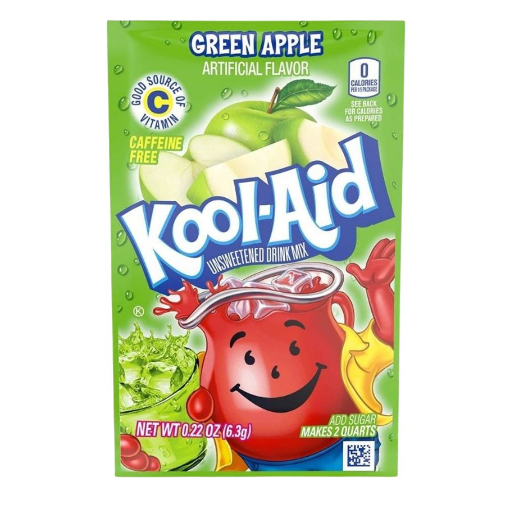 Kool Aid Green Apple - preparato per bevande alla mela verde da 3.9g ...