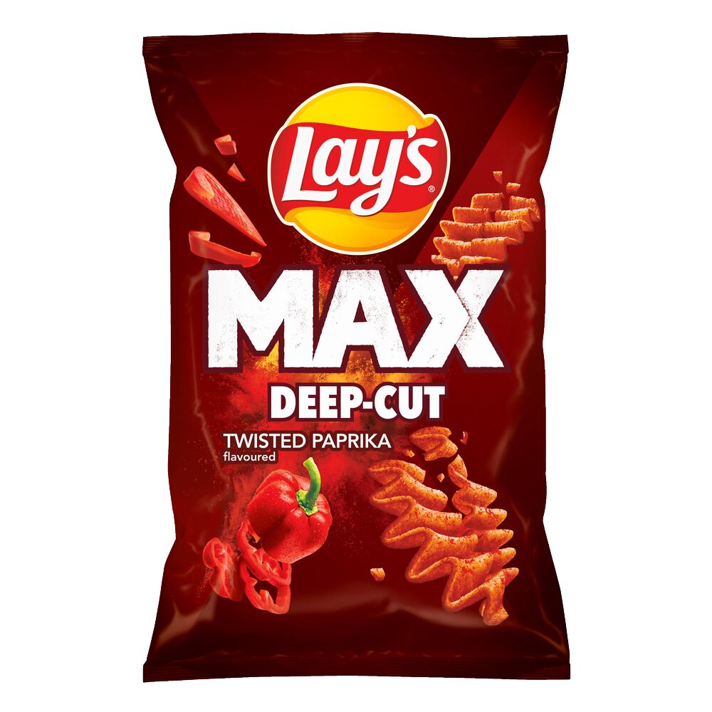Lay's Max Deep-Cut Twisted Paprika - patatine al gusto di paprika da ...