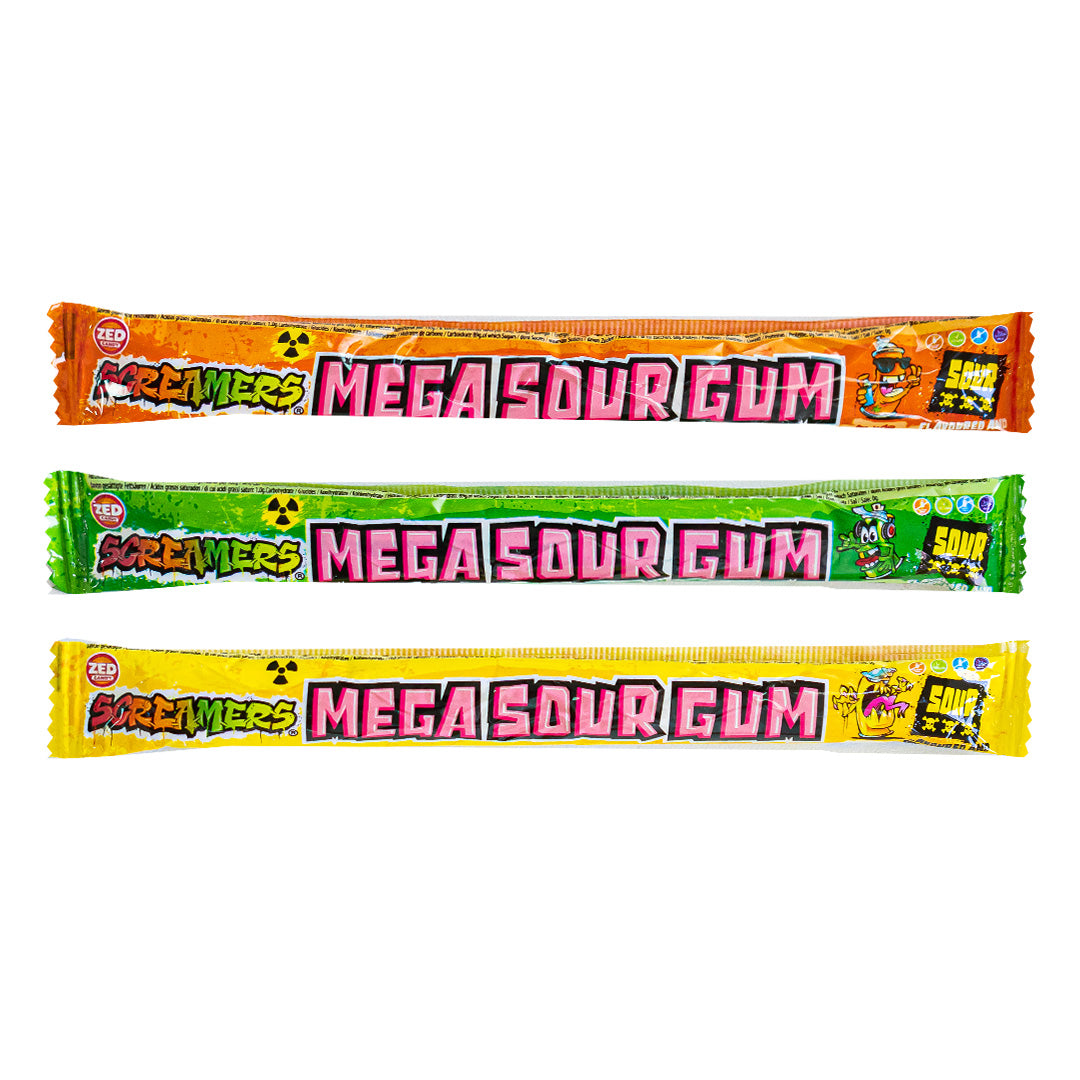 Screamers Mega Sour Gum - una gomma da masticare aspra gusto a sorpresa ...