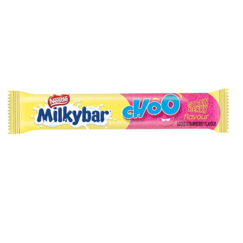 Milkybar Choo Strawberry Flavour - cioccolato bianco ripieno di crema ...