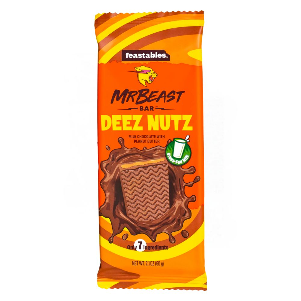 Feastables Mr Beast Deez Nut - barretta di Mr Beast al cioccolato ...