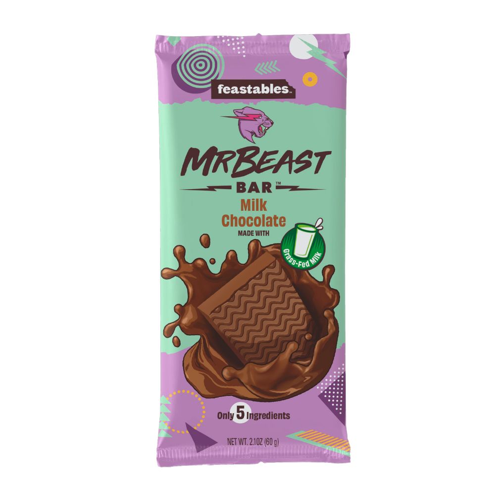 Feastables MrBEAST Bar Milk Chocolate - barretta al cioccolato al latte ...