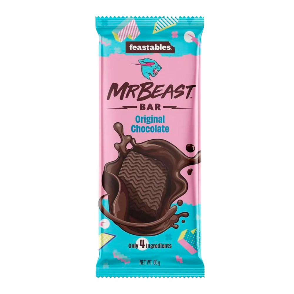 Feastables Mr Beast Bar Original Chocolate, barretta al cioccolato di ...