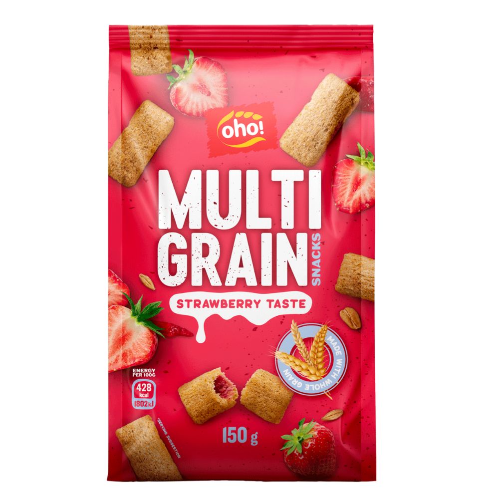 Oho! Multi Grain Snacks Strawberry Taste - snack integrali ripieni di ...