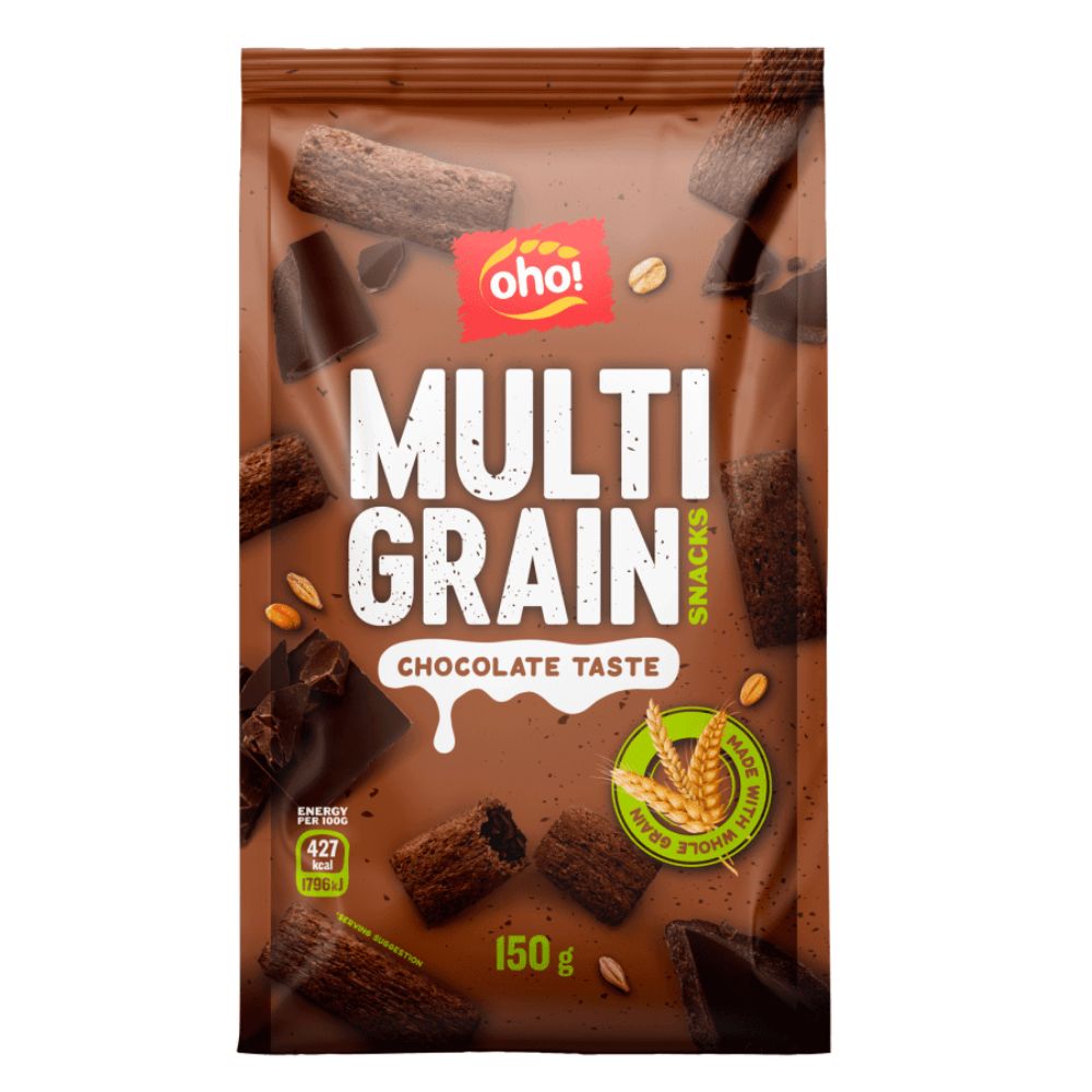 Oho! Multi Grain Snacks Chocolate Taste - snack integrali ripieni al ...
