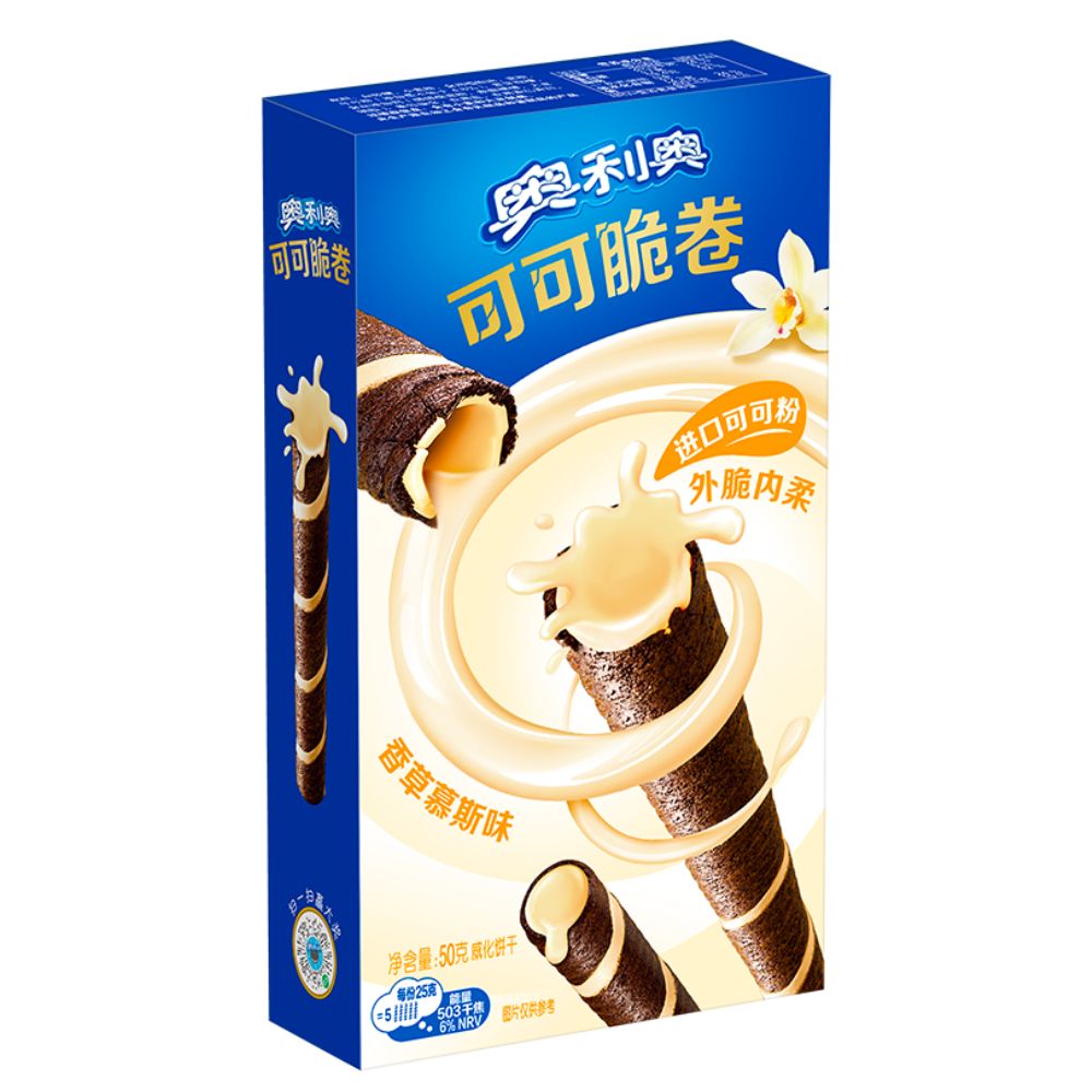 Oreo Vanilla Rolls - biscotti roll con crema alla vaniglia da 50g ...