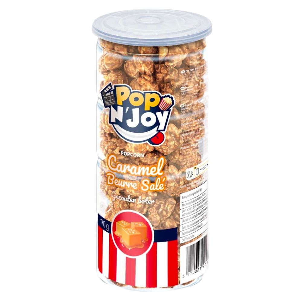 Pop N’Joy Caramel Beurre Salé - pop corn al caramello salato da 170g ...