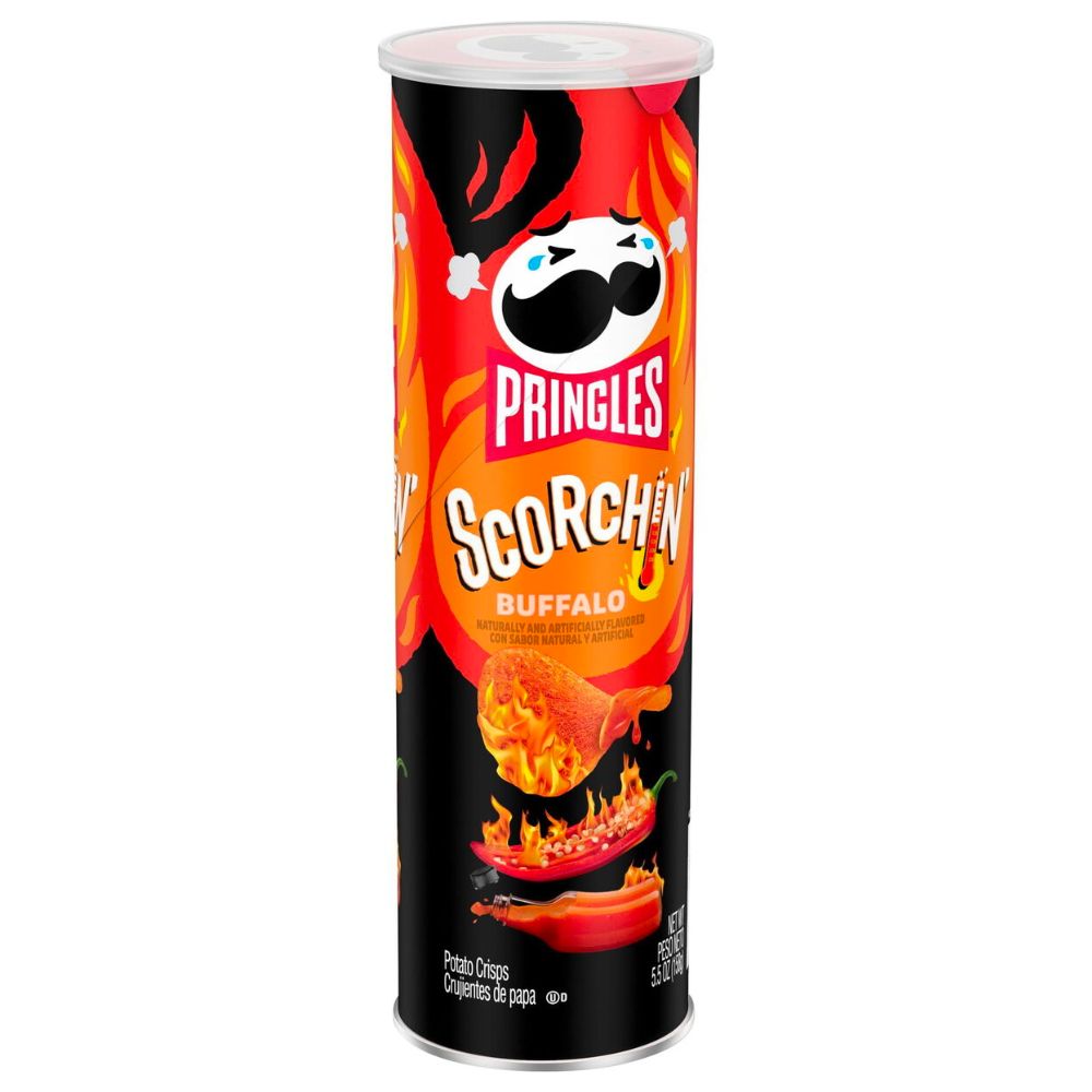 Pringles Scorchin Buffalo - patatine piccanti al gusto di salsa buffalo ...
