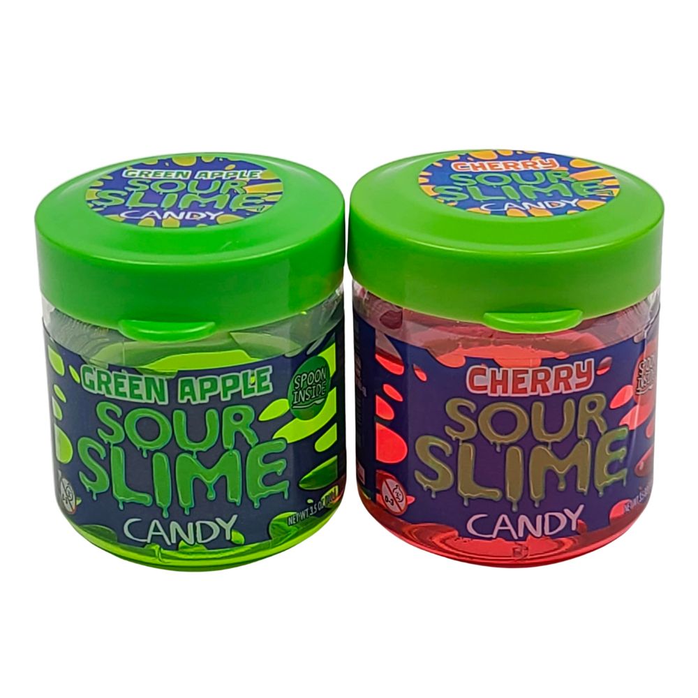 Sour Slime Green Apple Cherry - caramella slime gusto a sorpresa tra ...