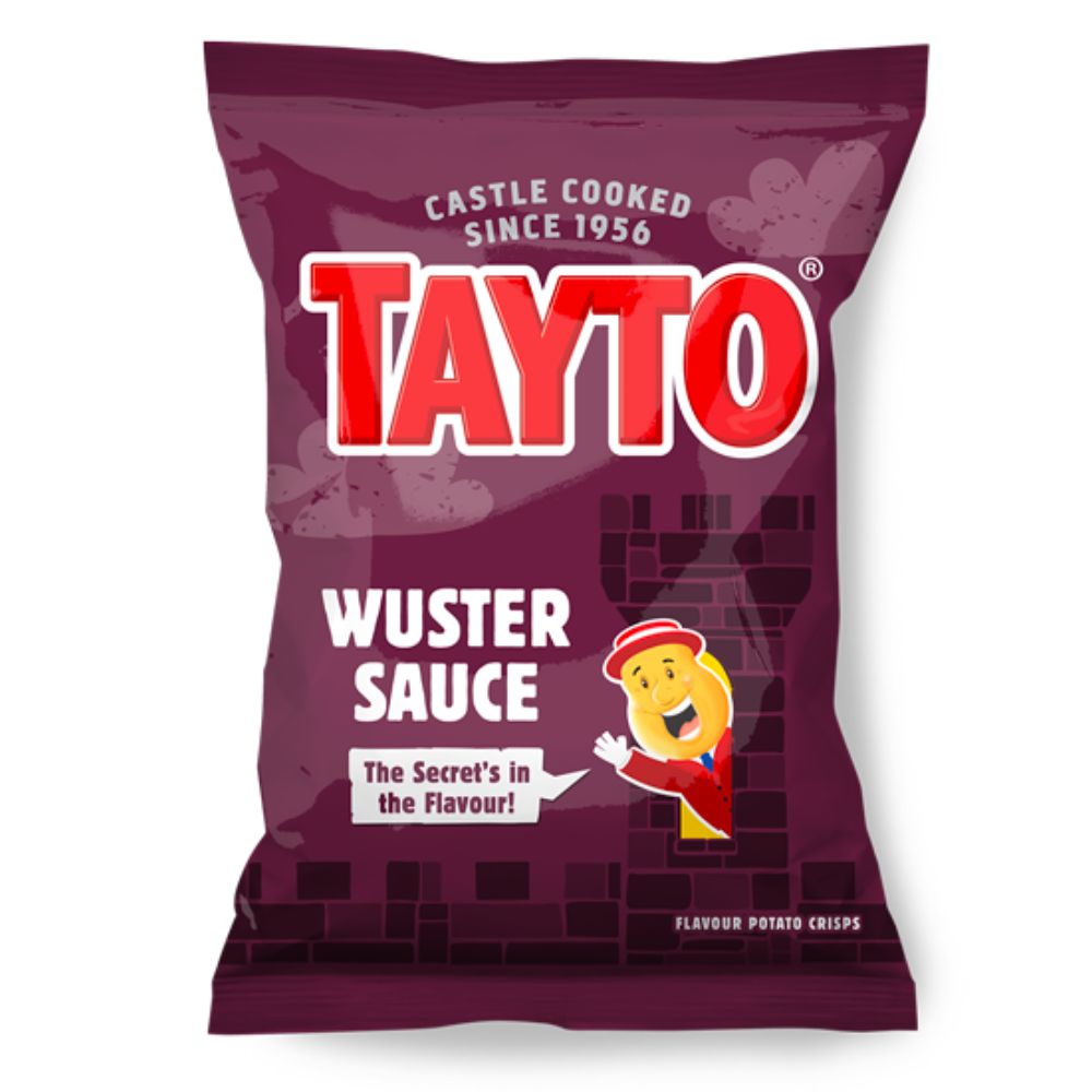 Tayto Chips Wuster Sauce - patatine alla salsa Worcestershire da 32g ...