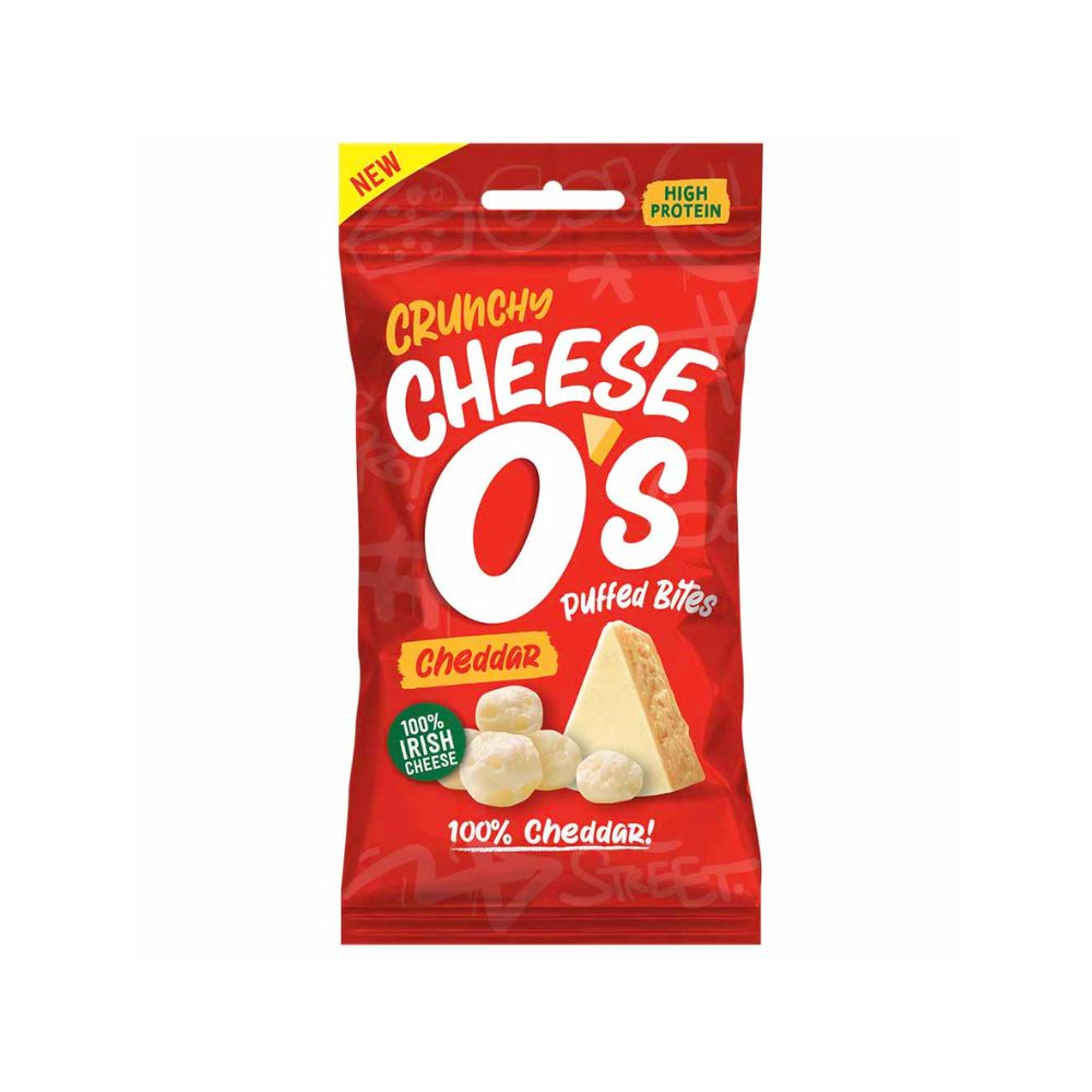 Crunchy Cheese O's Cheddar - formaggio cheddar tostato da 25g ...
