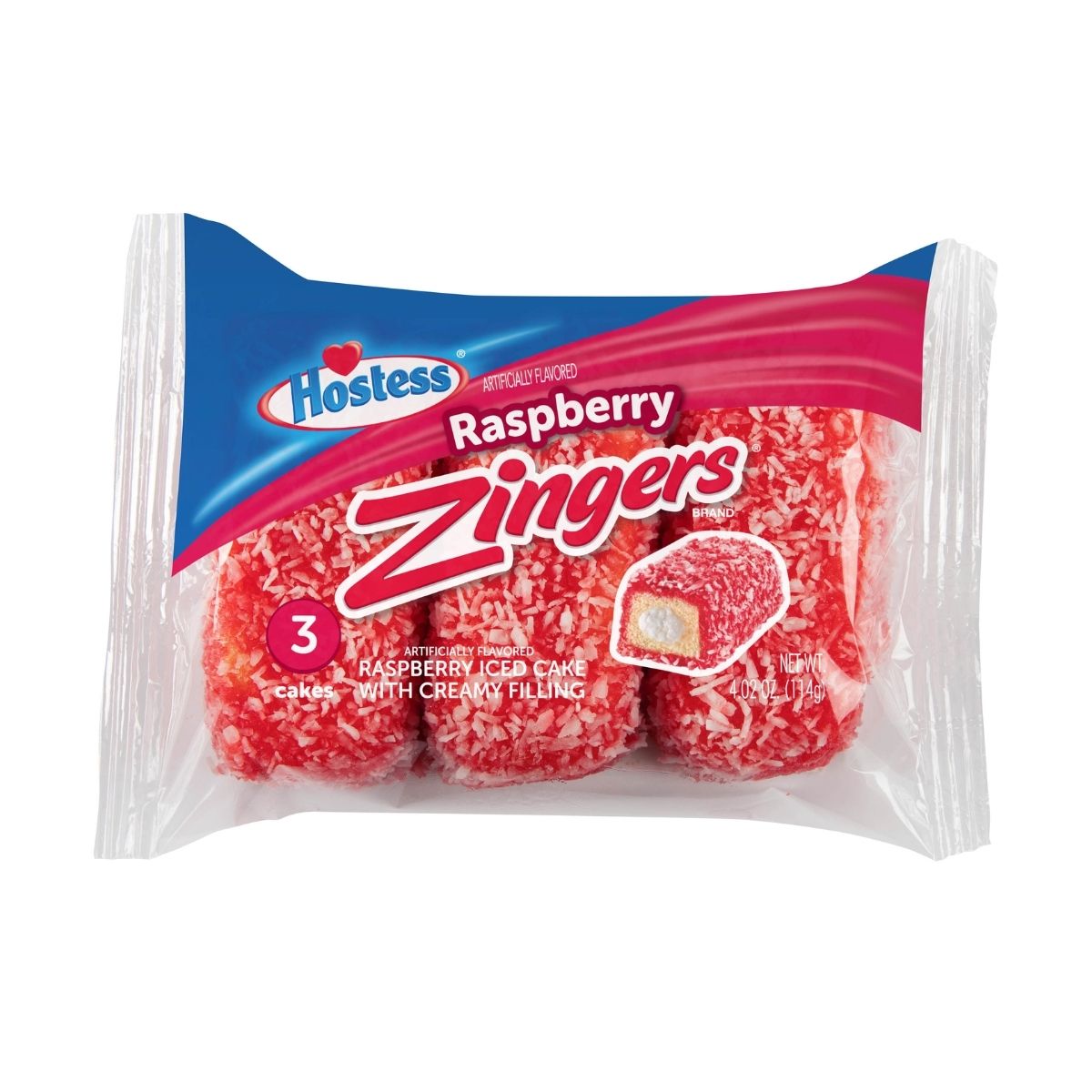 Hostess Zinger Raspberry - 3 merendine al pan' di spagna con crema al ...